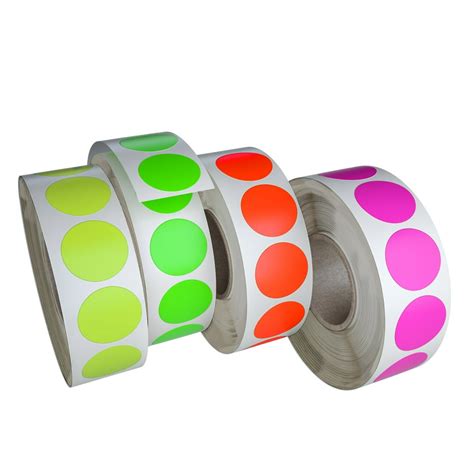 Royal Green Round Colored Stickers For Inventory And Labeling 19mm