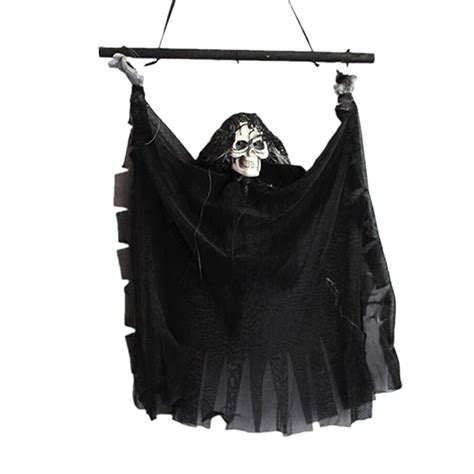 Hemoton Halloween Hanging Ghost Decoration Electric Sound Control Small