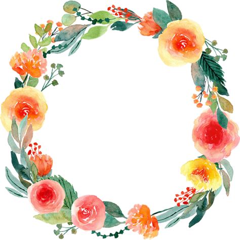 Watercolor Floral Wreath Photos By Canva