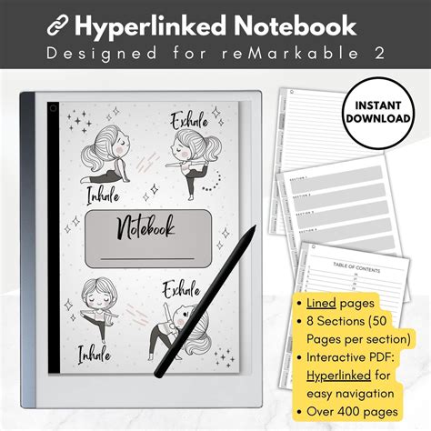 Notebooks For Remarkable 2 Smart Planner Templates