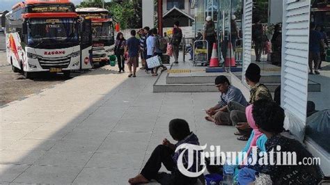 H Lebaran Masih Terjadi Arus Balik Penumpang Di Terminal Patria Blitar Tribunjatim
