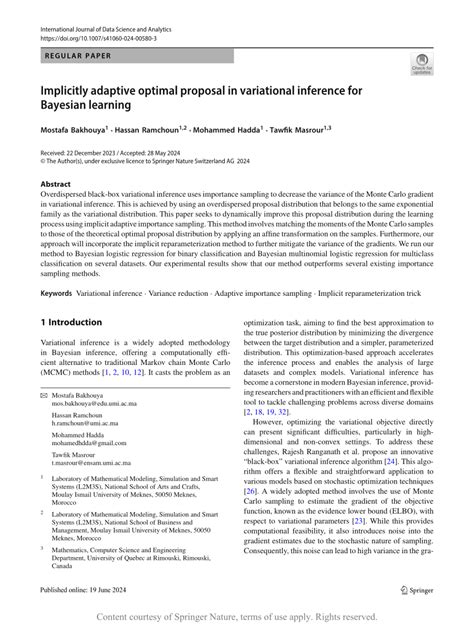 Implicitly Adaptive Optimal Proposal In Variational Inference For