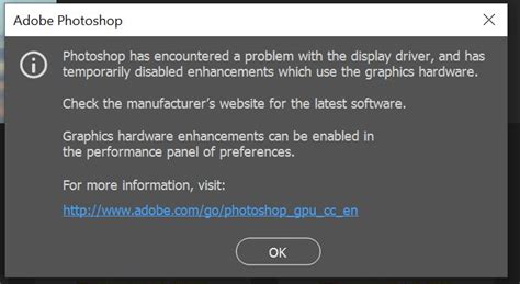 Photoshop Has Encounter Graphic Driver Problem Adobe Community 11257846