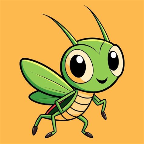 Premium Vector Grasshopper Entomology Insect Hand Drawn Mascot