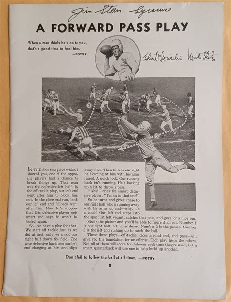 Jim Steen And Ed Klewicki Signed Page 1935 Lions Syracuse Michigan State 4607442512