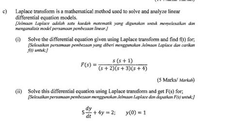 solved laplace transform is a mathematical method used to