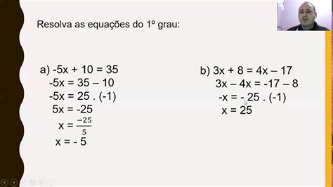 Equação Do 1 Grau Exercícios