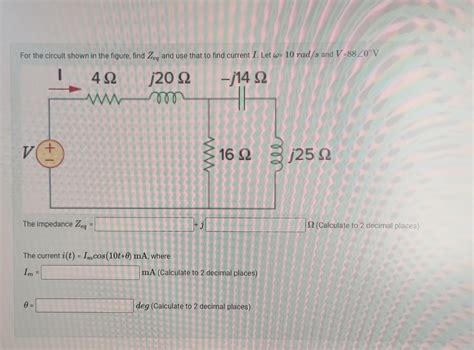 solved for the circuit shown in the figure find zeq and use