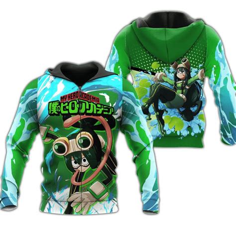 Froppy Tsuyu Asui My Hero Academia Anime Manga 3d Zip Hoodie Styletrendy