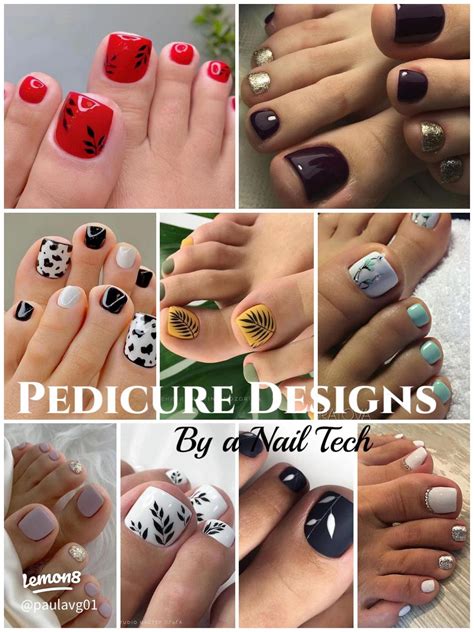 Simple Pedicure Designs 40 Simple Flower Nail Designs That Are So Easy