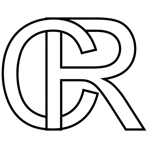 Premium Vector Logo Sign Rc Cr Icon Sign Interlaced Letters C R Logo