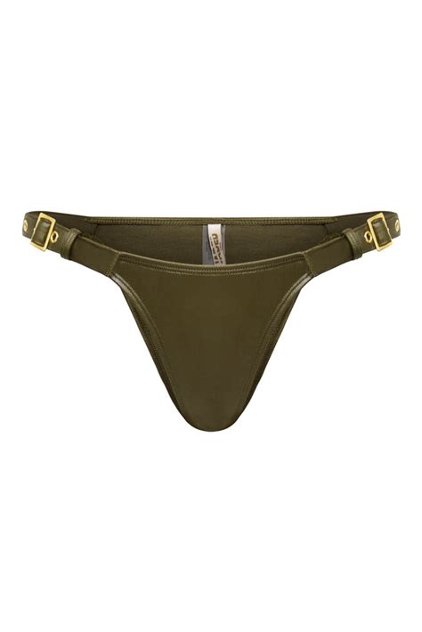 Shop Hydra Micro Bikini Bottoms With Buckle Detail Jaded London