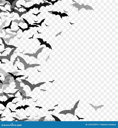 Big Set Of Halloween Bats Horrific Flying Foxes Cartoon Vector