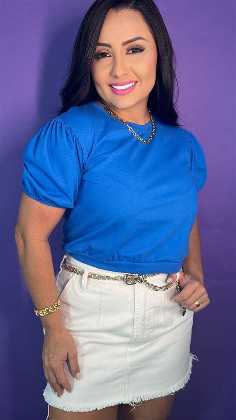 Cropped Com Barra Manga Elastico