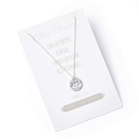 Lotus Flower Charm Necklace The Doll Lady