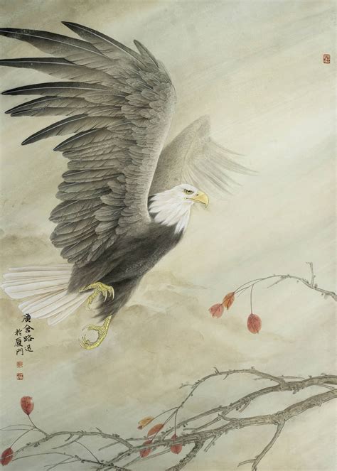 0011 郑路迅工笔画高清猛禽作品JPG 2010满载而归88 65超大 5548x7758PX 300DPI 23国画超高清大图