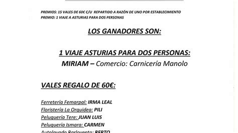 GANADORES DEL SORTEO COMPRANDO EN BARLOVENTO VIAJA A ASTURIAS