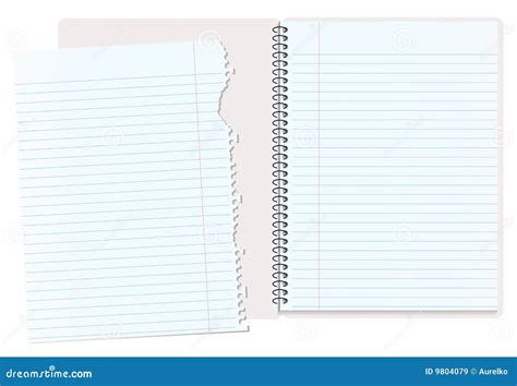 Notebook Ripped Stock Vector Illustration Of Message 9804079