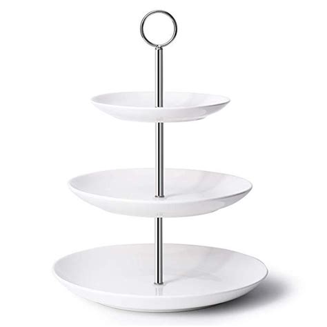 Three Tier White Porcelain Cupcake Stand