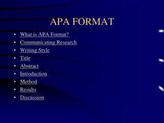 PPT APA FORMAT PowerPoint Presentation Free Download ID