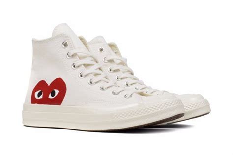 Converse X Comme Des Garcons Play川久保玲 高筒帆布愛心鞋 白us4 11 Yahoo奇摩拍賣 スニーカー