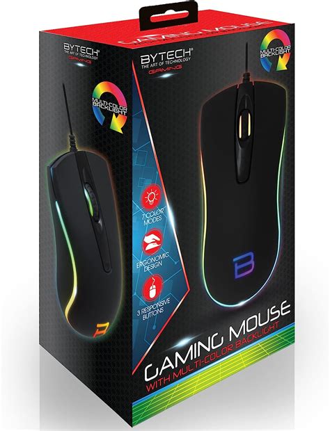 Bytech Bymswr108bk Bytech 7 Button Light Up Gaming Mouse Video Games