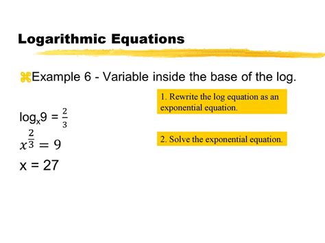 Exponential & Logarithmic Equations - ppt download