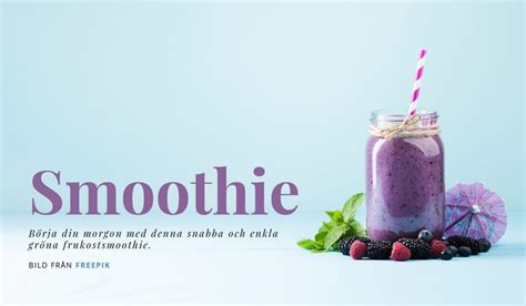 Frukost Smoothie Css Mall