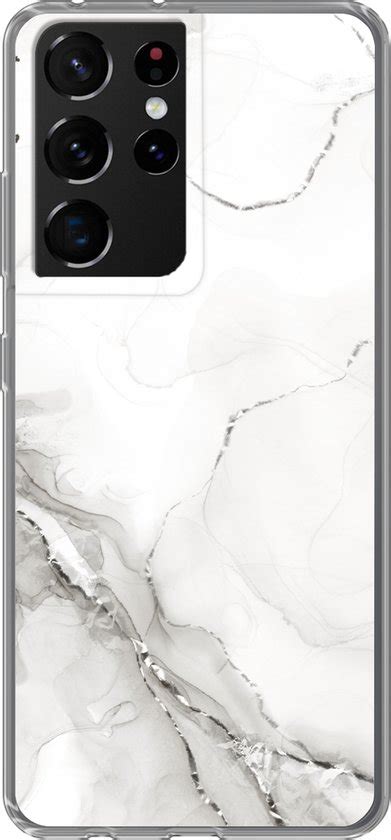 Telefoonhoesje Geschikt Voor Samsung Galaxy S21 Ultra Hoesje Marmer