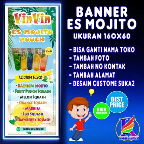Spanduk Banner Backdrop Es Mojito Banner Es Mojito Spanduk Es