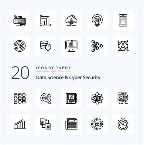 20 Data Science And Cyber Security Line Icon Pack Like Scince Dollar