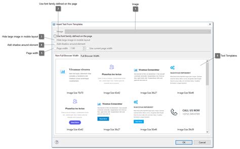 Topic Insert Text From Templates Dialog