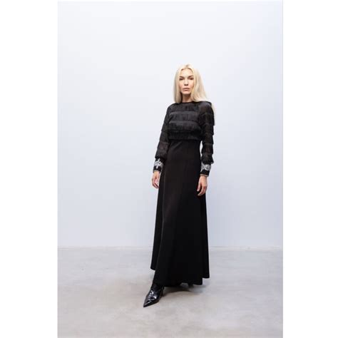Smocked Waist Midi Dress Black Julia Allert Wolf And Badger