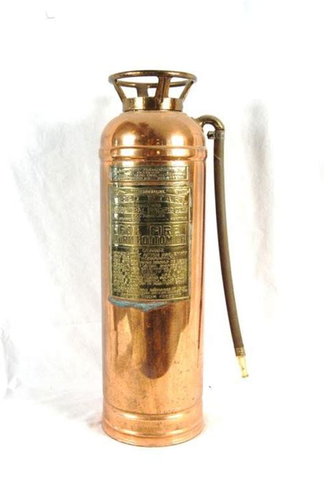 6 Antique Copper And Brass Fire Extinguisher Lot 6