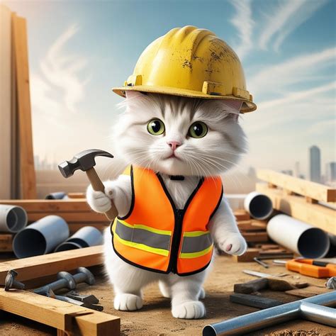 White Cat Construction Site Images Free Download On Freepik