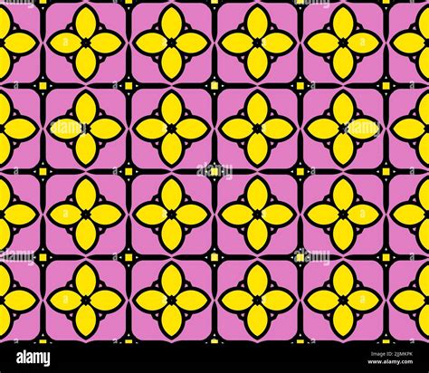 An Abstract Illustration Of Seamless Tile Pattern With Different Shapes Stock Photo Alamy