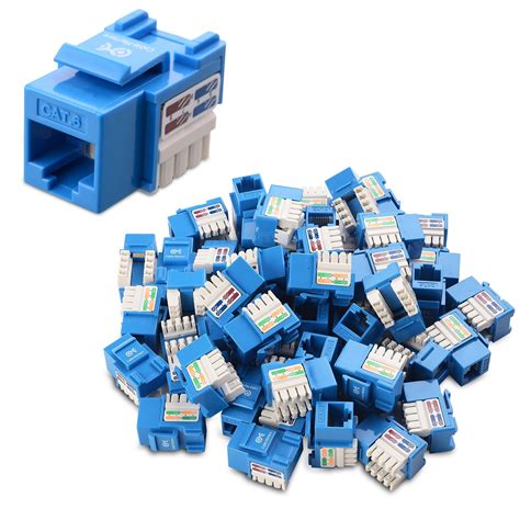 cable matters ul listed 50 pack rj45 keystone jack in white with