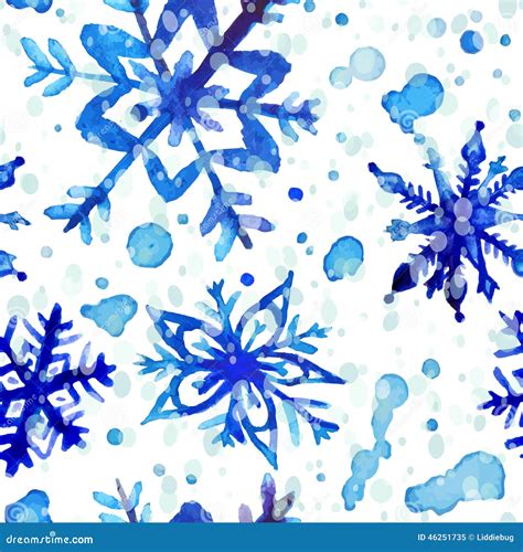 Snowflake Seamless Pattern Snow On A Transparent Background Cartoon