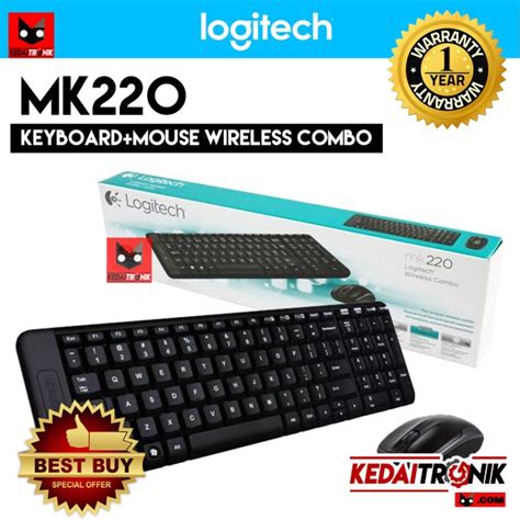 Jual Keyboard Mouse Logitech MK220 Wireless Combo USB MK 220 Bundle ORI