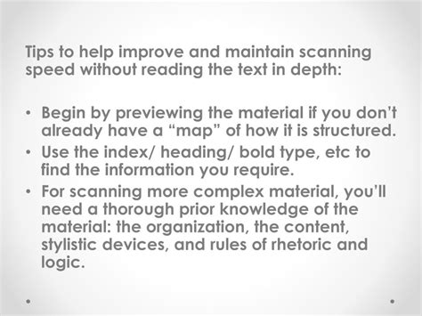 Ppt Scanning F Or Effective Reading What Scanning Is Why We Scan How