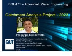 Advanced Water Engineering Catchment Analysis Project Guidelines Course Hero