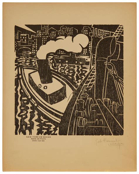 Lot Gabriel Fernández Ledesma 1900 1983 New York De Noche Salida