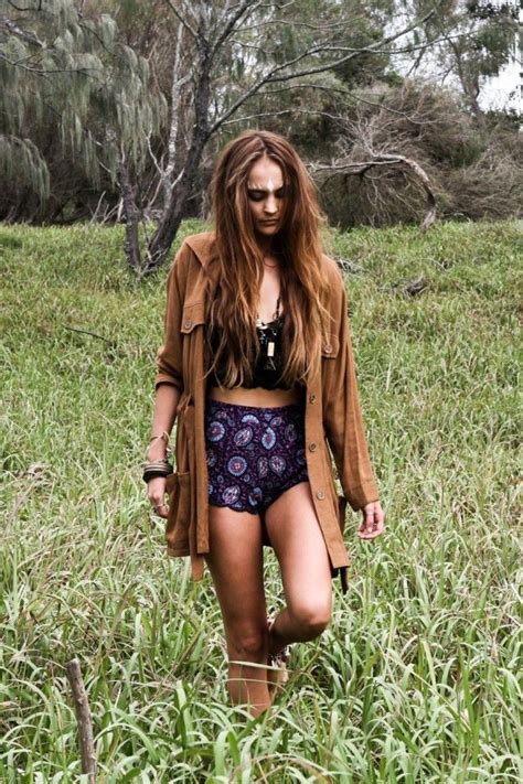 Festival Girl In A Field Hippie Chic Hippie Style Bohemian Style