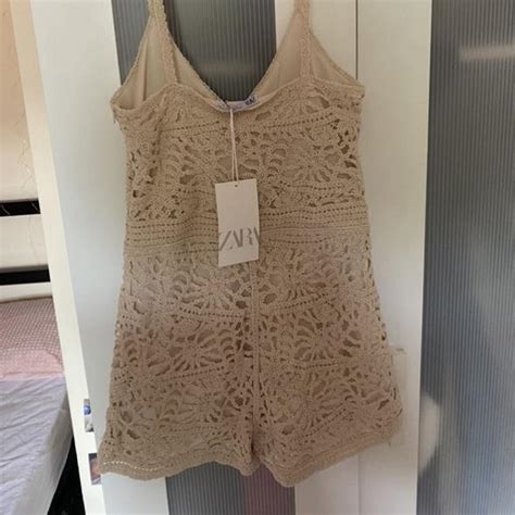 Zara Cream Play Suit Stunning On Just Doesnt Fit Depop