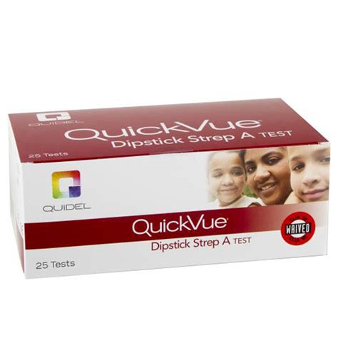 Quickvue Strep A Rapid Test Kit Throat Saliva Sample Dipsticks 50 Tes