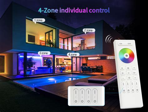 RC03RF 2 4GHz RF 4 Zone RGB RGBW RGBCCT Remote Controller DERUN LED