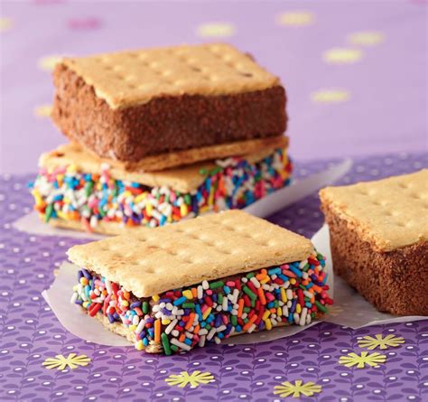 Sándwich De Galletas Con Helado Chocolate