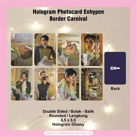 Jual BISA COD Hologram Photocard Enhypen Border Carnival Enhypen Border Carnival Enhypen