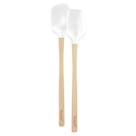 Mini Spatula And Spoonula Silicone And Wood Handle White Eta May Whisk