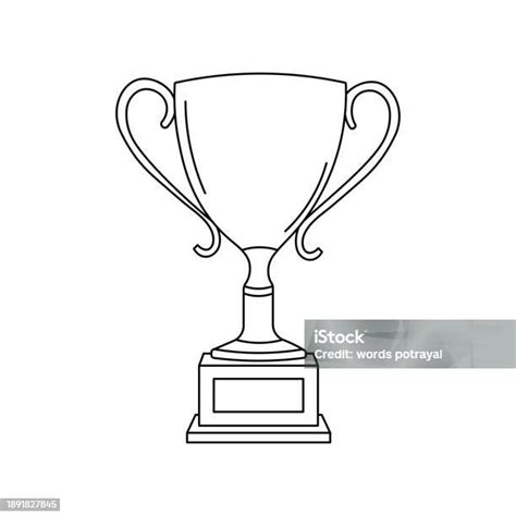 손으로 그린 아이 그림 만화 벡터 일러스트 레이 션 트로피 아이콘 화이트에 고립 3차원 형태에 대한 스톡 벡터 아트 및 기타